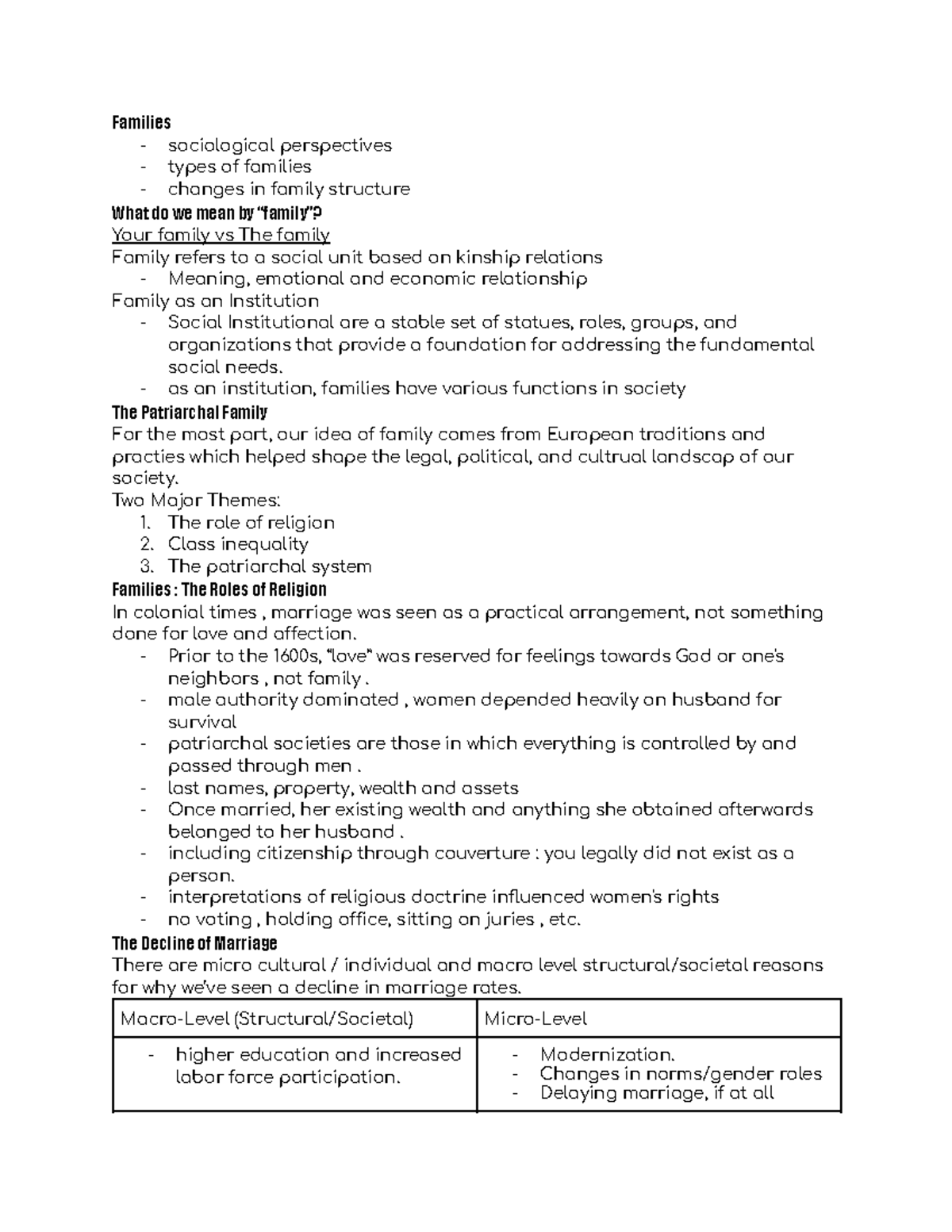 Soc 101: Week 9 Families - Families - sociological perspectives - types ...