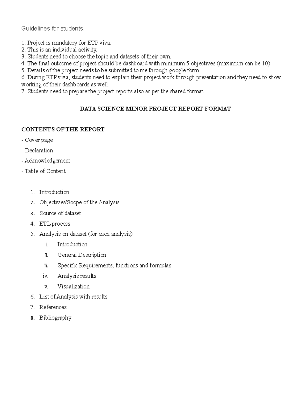 INT217 ETP report format - Guidelines for students. Project is ...