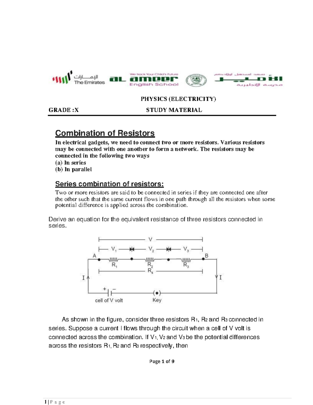 Class 10 physics electricity -2 - Physics class 10 - Studocu