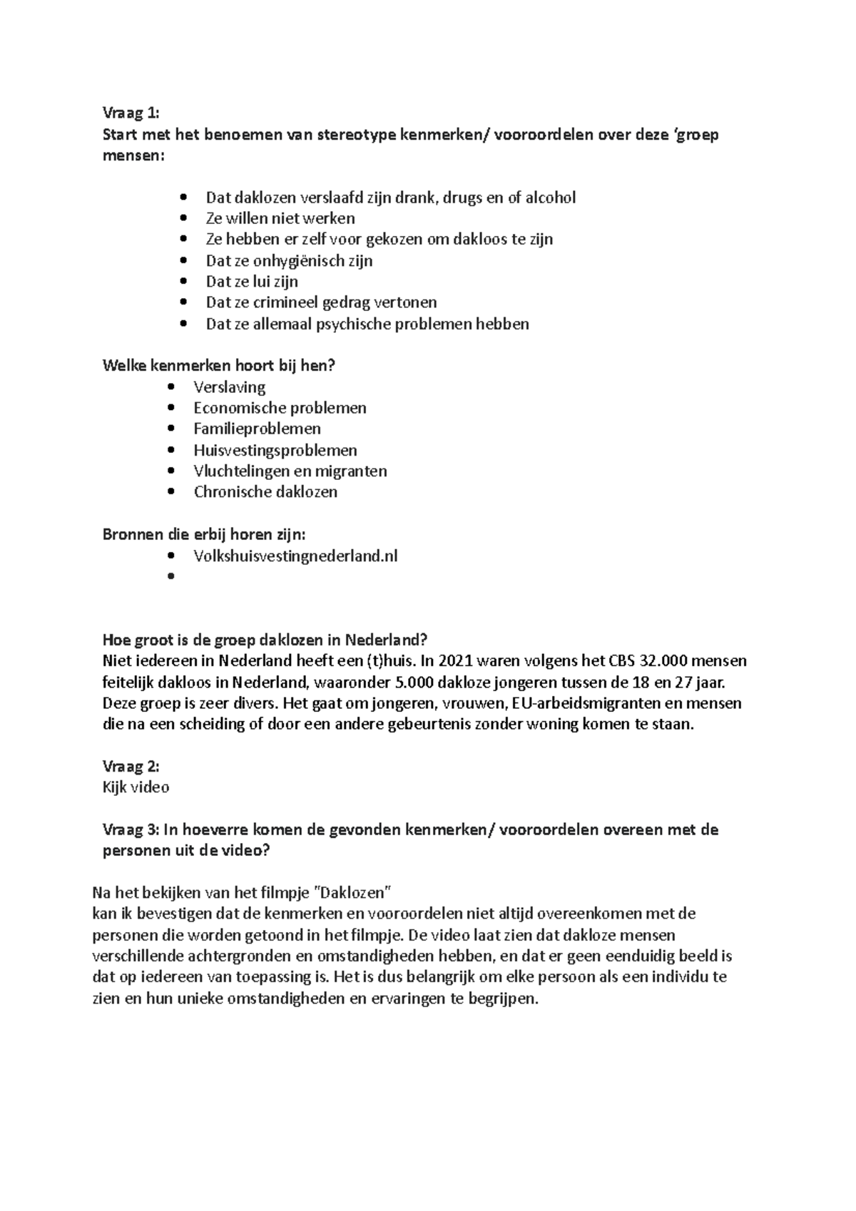 Opdracht week 5 het beroep in de diverse samenleving - Vraag 1: Start met het benoemen van ...