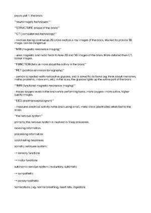 Brain plasticity chapter - Unit 1 ####### C HAPTER 4 BRAIN PLASTICITY ...