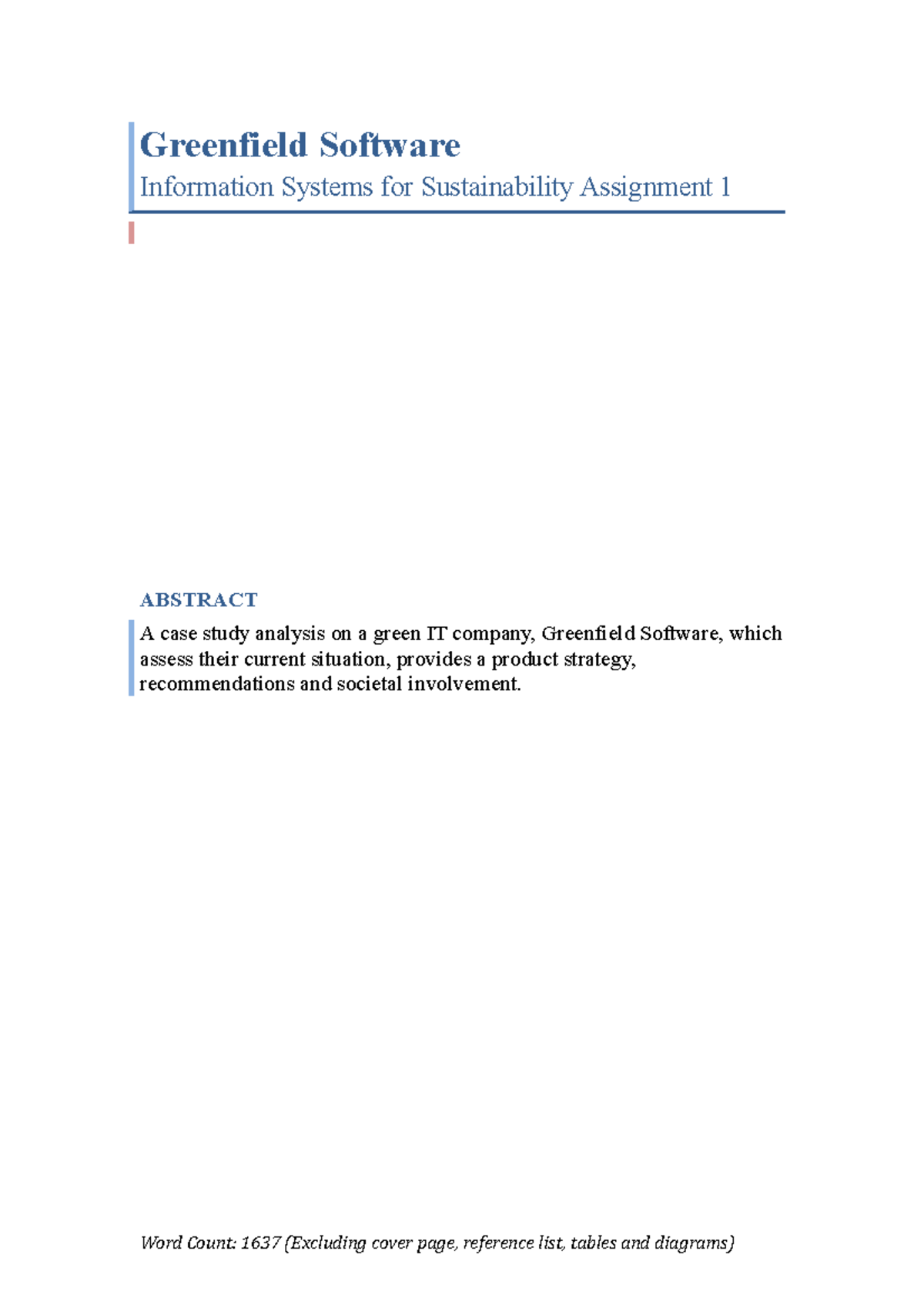 Greenfield Software (GFS) - v0.1 - Greenfield Software Information ...