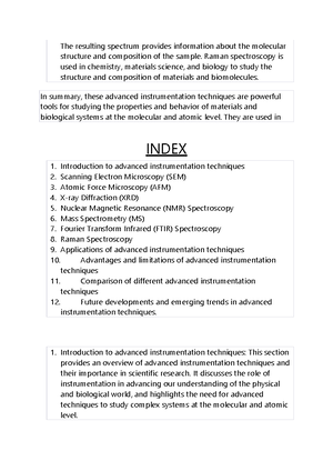 Advanced Instrumentation Technique - ADVANCED INSTRUMENTATION TECHNIQUE ...