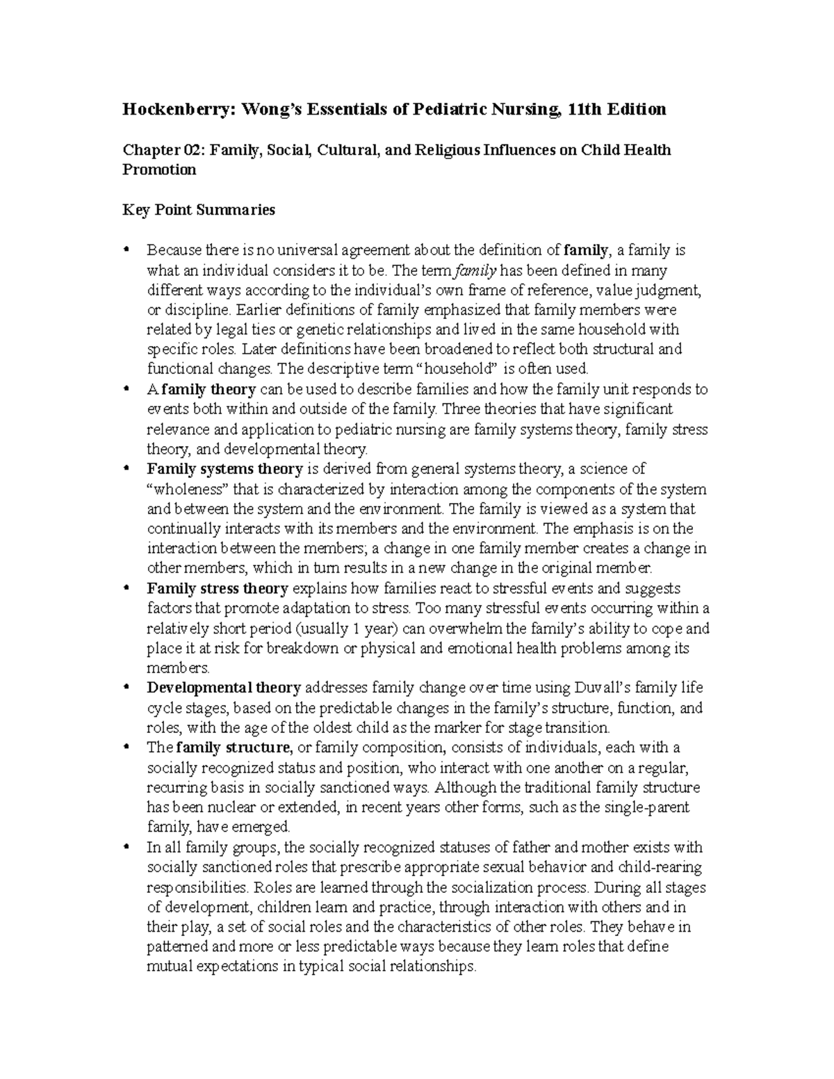 Chapter 002 - Hockenberry: Wong’s Essentials of Pediatric Nursing, 11th ...