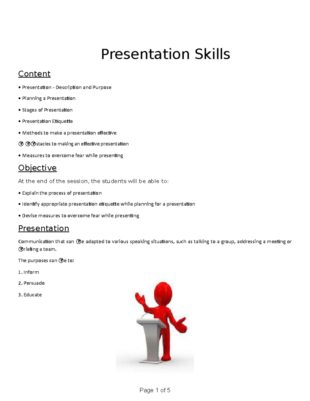 Chapter - 19 Presentation Skills - Presentation Skills Content ...