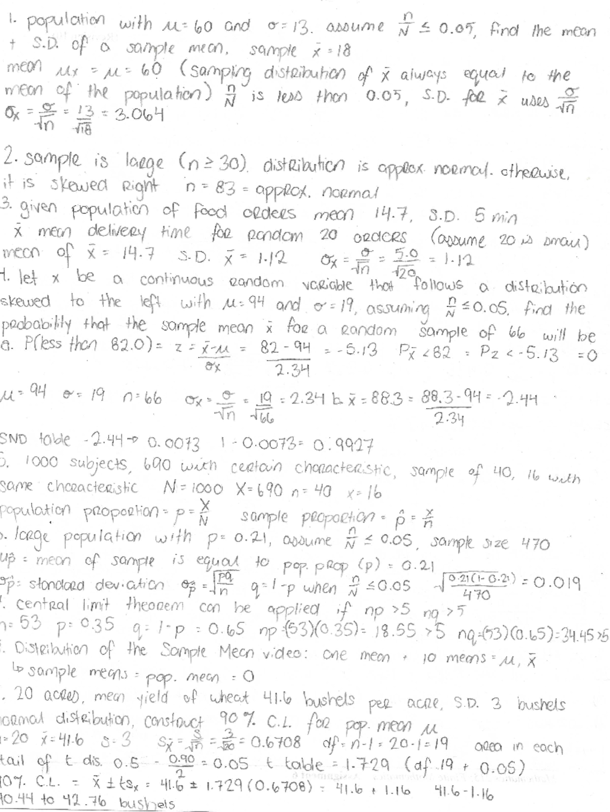 MATH 215 final exam prep + chapter 7-14 practice quiz answers - Math ...
