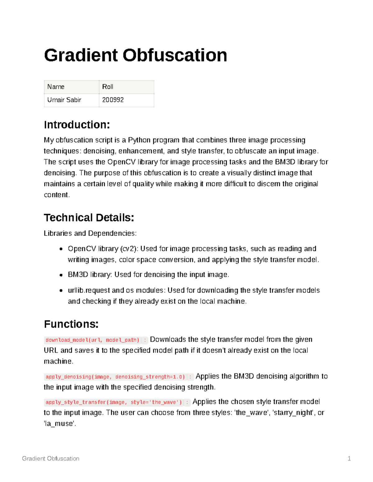 Gradient Obfuscation - The script uses the OpenCV library for image ...