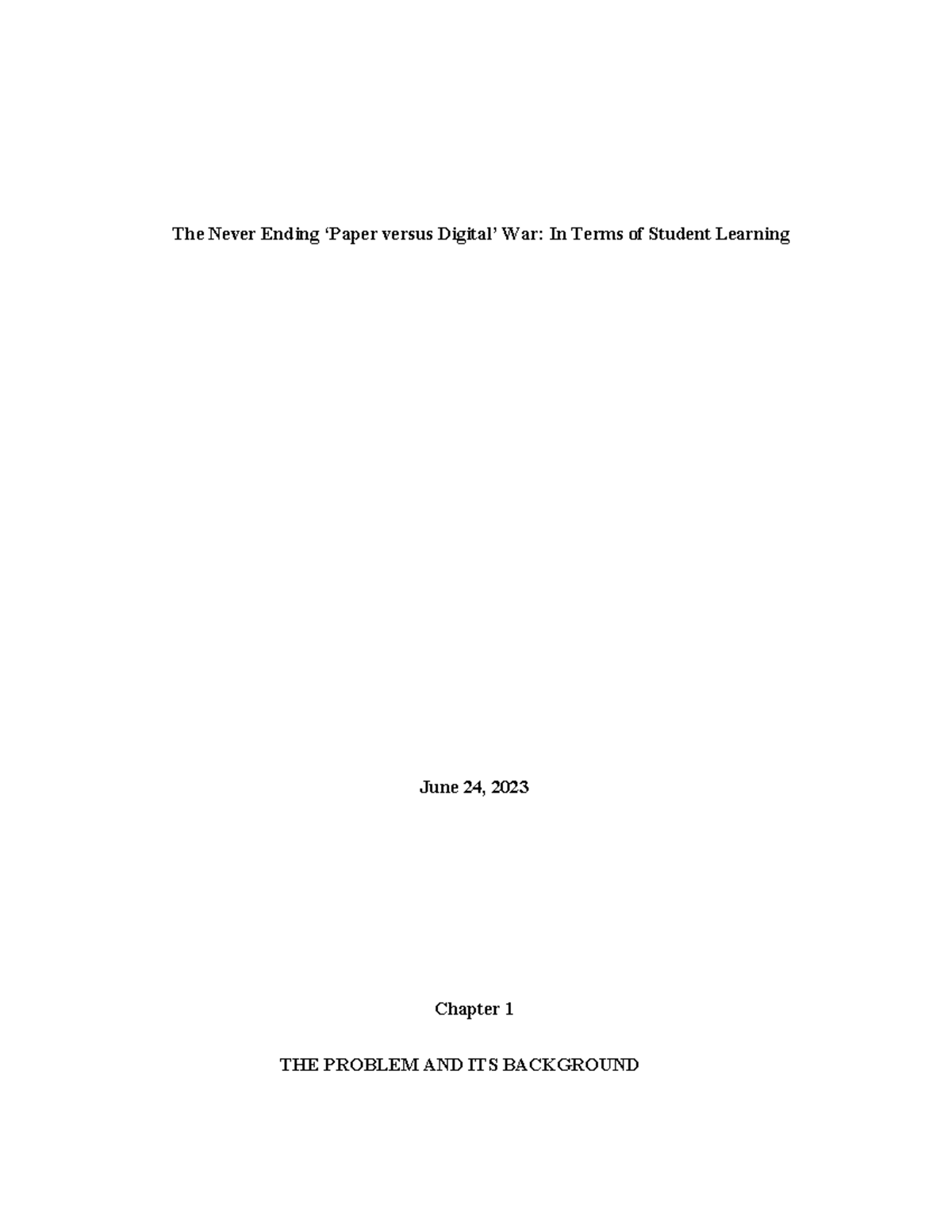 Paper Versus Digital - The Never Ending ‘Paper versus Digital’ War: In ...