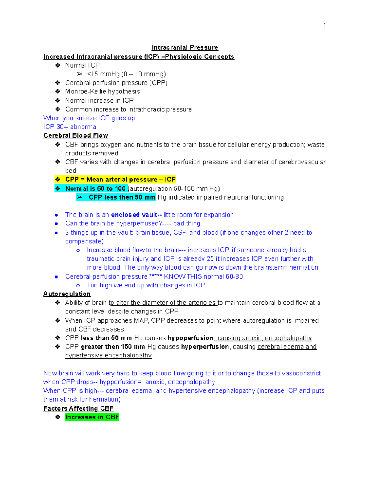 Intracranial Pressure - if someone already had a traumatic brain injury ...