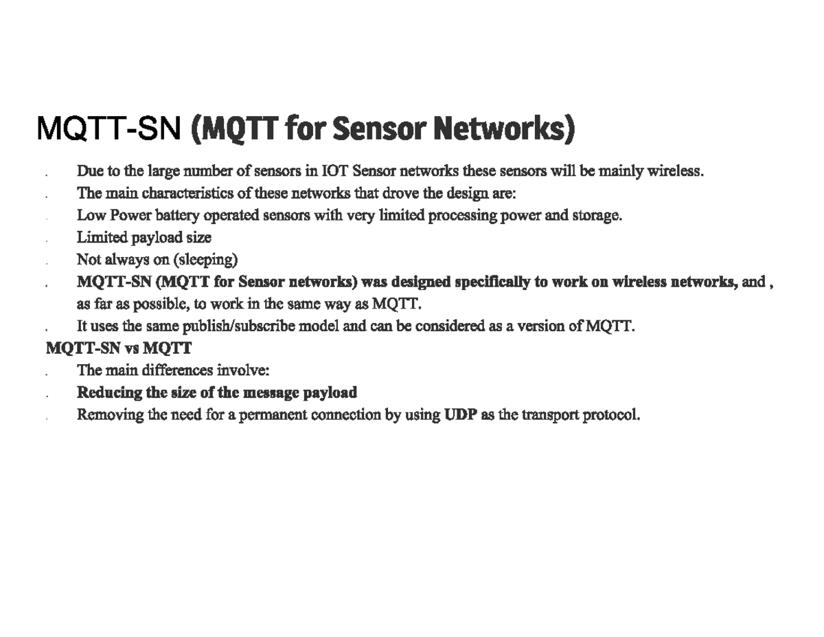 MQTT-SN ans - assignment - Iot Architecture And Protocol - Studocu