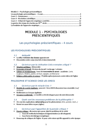 Epistémologie (fiche de révision) - Epistémologie (6 crédits): Première ...