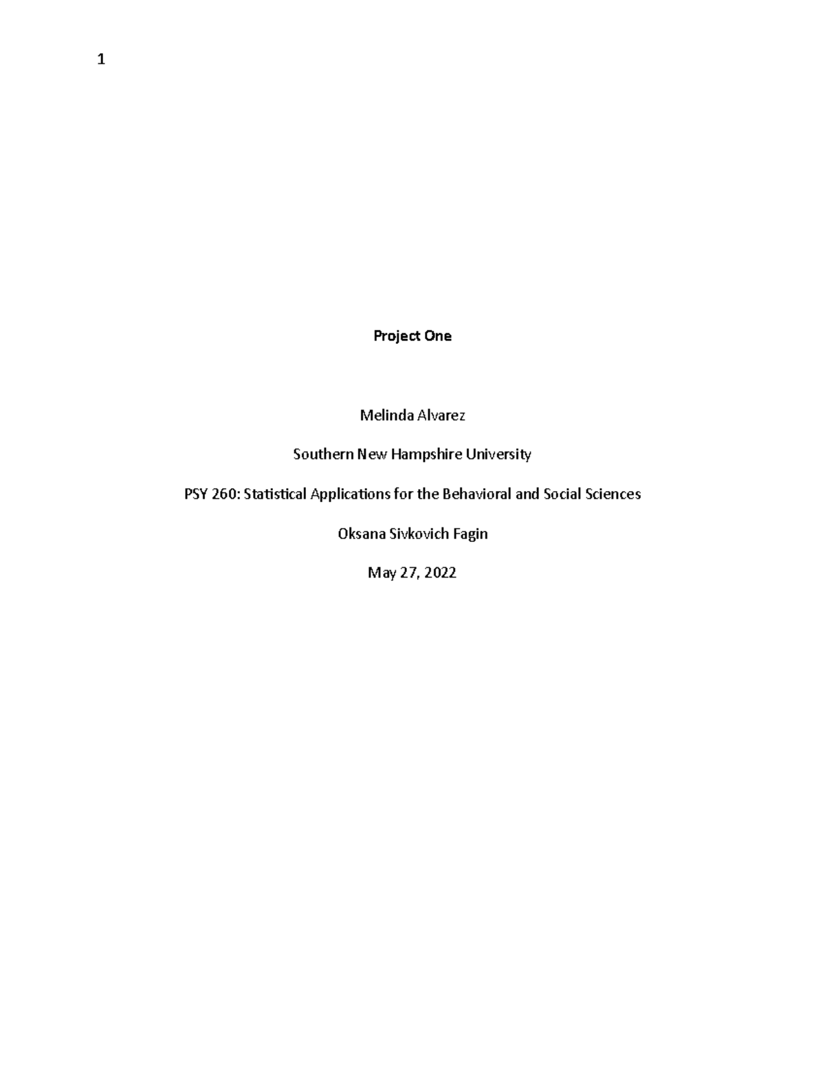 PSY260 Project One- Empathy Memo - Project One Melinda Alvarez Southern New Hampshire University ...