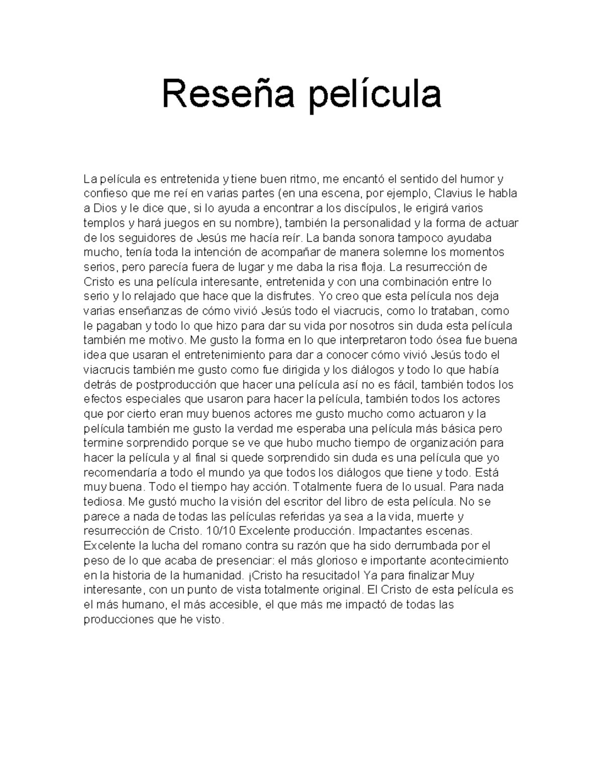 Reseña película - Es buena - Reseña película La película es entretenida ...