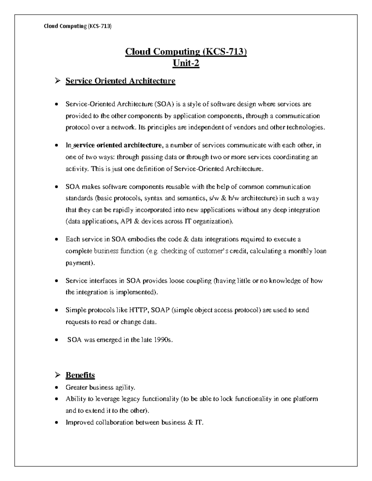 CC Notes-2 - Cloud Computing - AKTU - Studocu