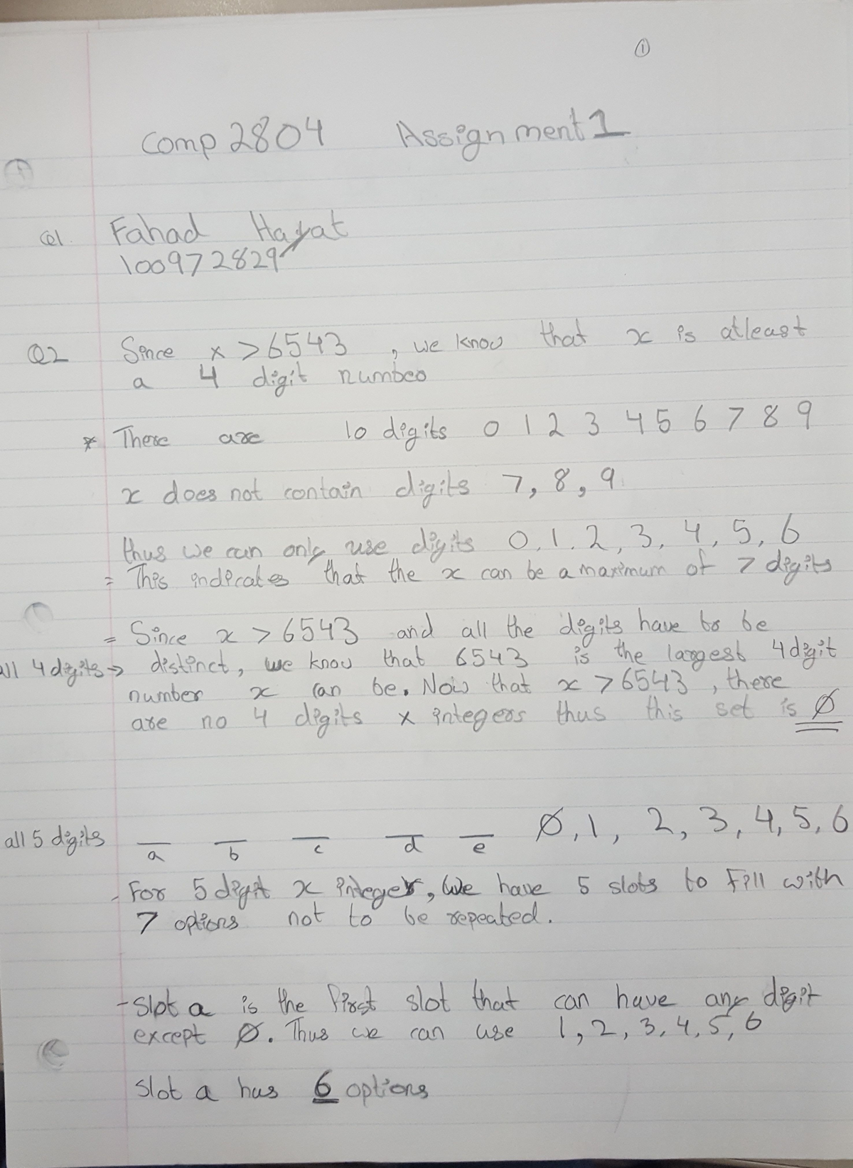 Assignment 1 - a1 2804 - Comp 2804 - Studocu