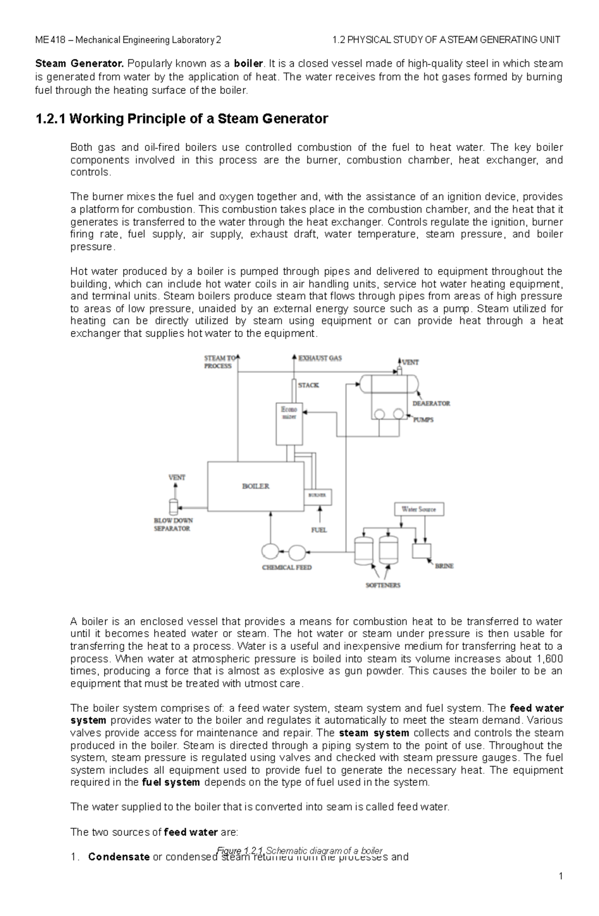 Physical Study of a Steam Generating Unit - Steam Generator. Popularly ...
