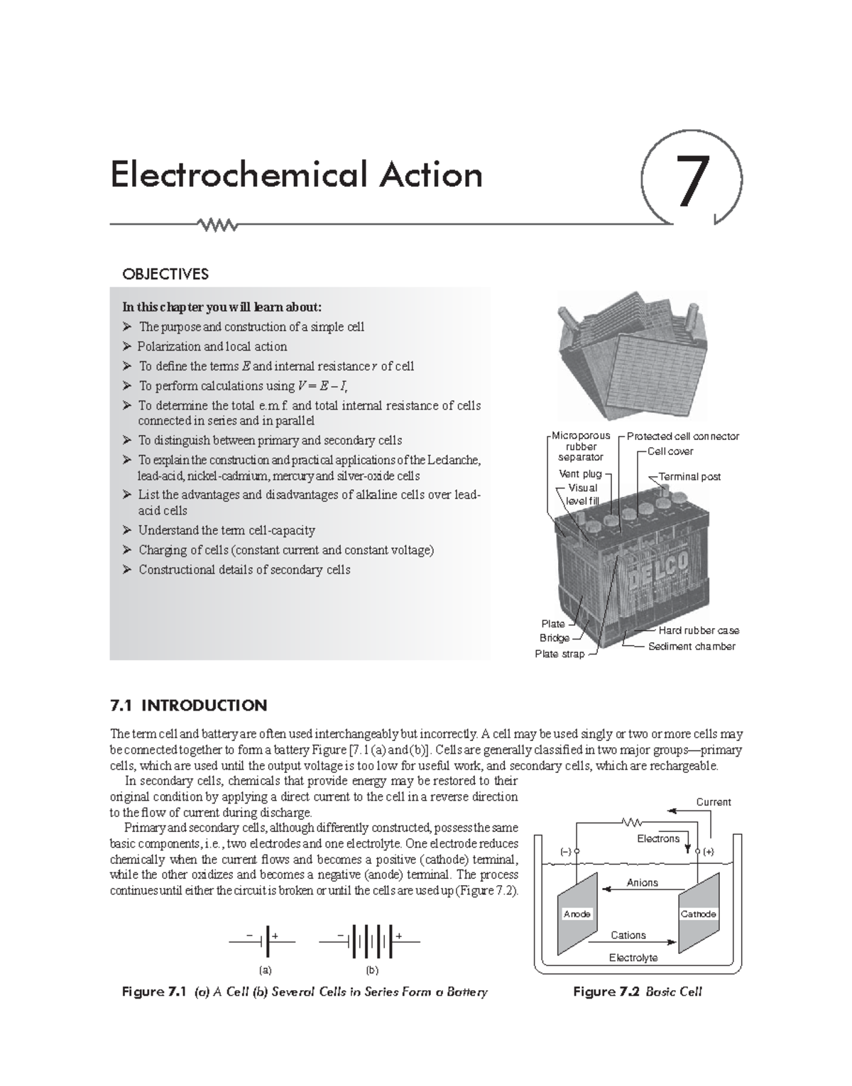 Module 7 - Notes - 7 INTRODUCTION The term cell and battery are often ...
