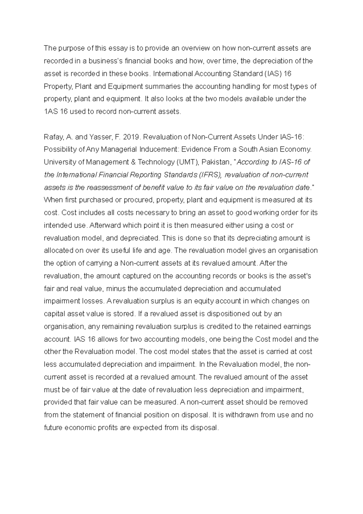 Summative Assessment Two Financial Accounting (HFAC130-1) - The purpose ...