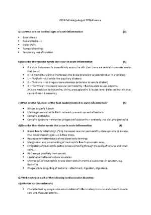 2018 January Pathology PPQ answers - 2018 Pathology PPQ Answers Q1 ...