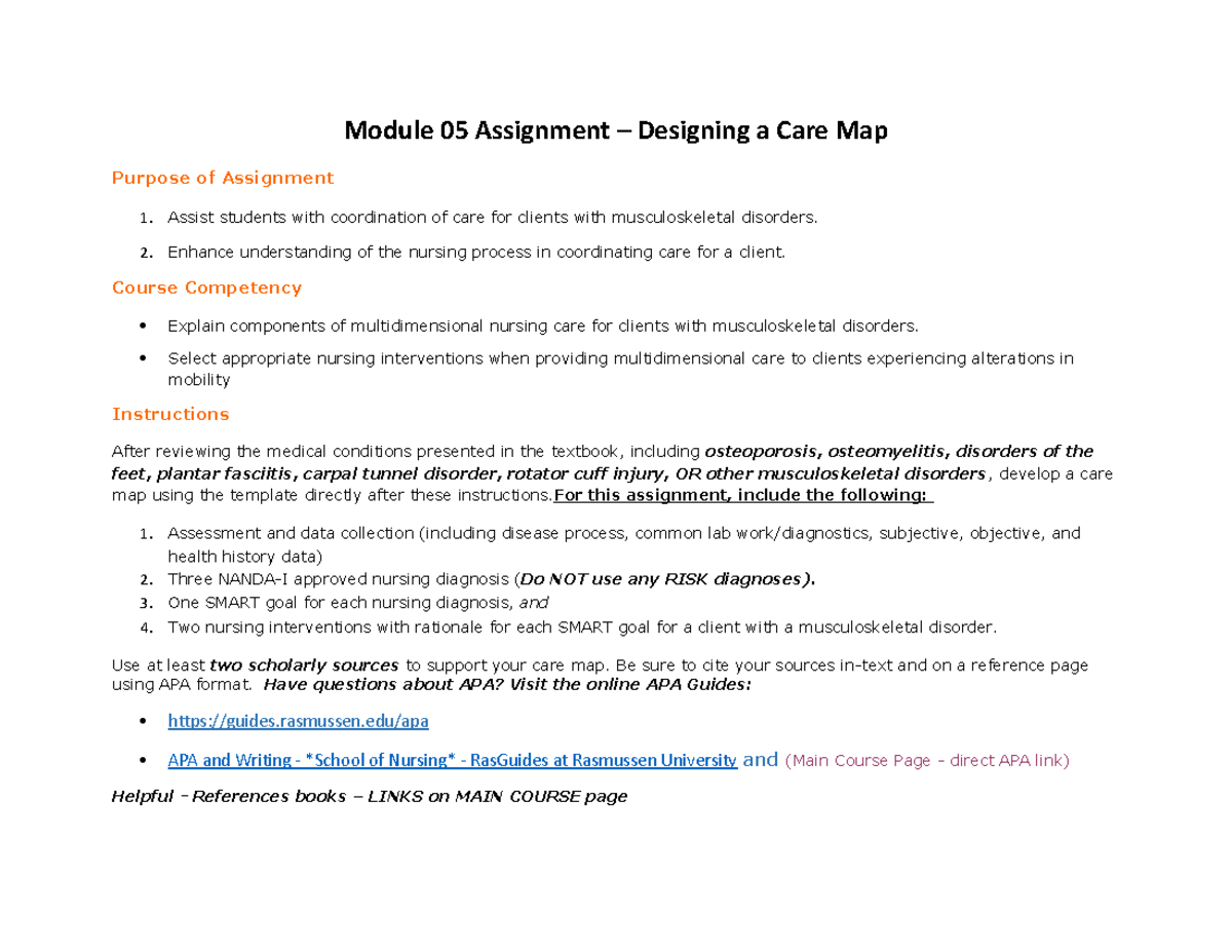 NUR 2356 Module 05 Assignment 1121CS - Module 05 Assignment – Designing ...