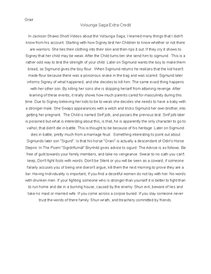 Volsunga saga - Grair Volsunga Saga Extra Credit In Jackson Shaws Short ...