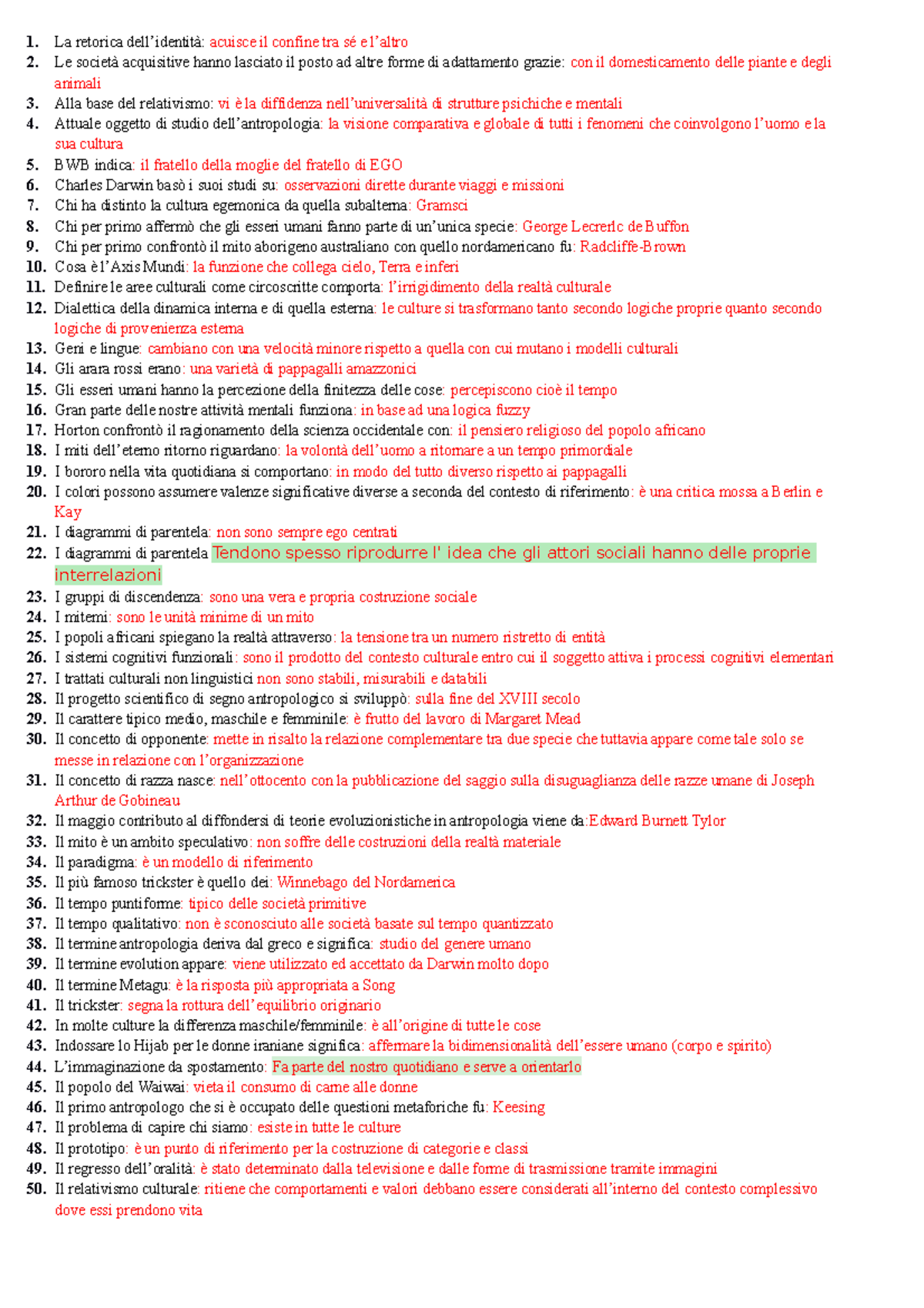 Antropologia - La retorica dell’identità: acuisce il confine tra sé e l ...