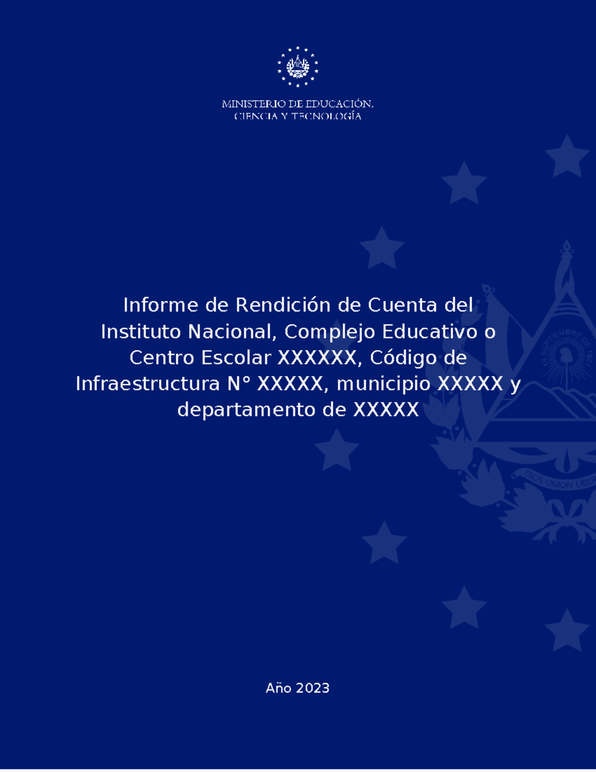 Informe de Rendición de Cuenta en CE - Informe de Rendición de Cuenta del Instituto Nacional ...