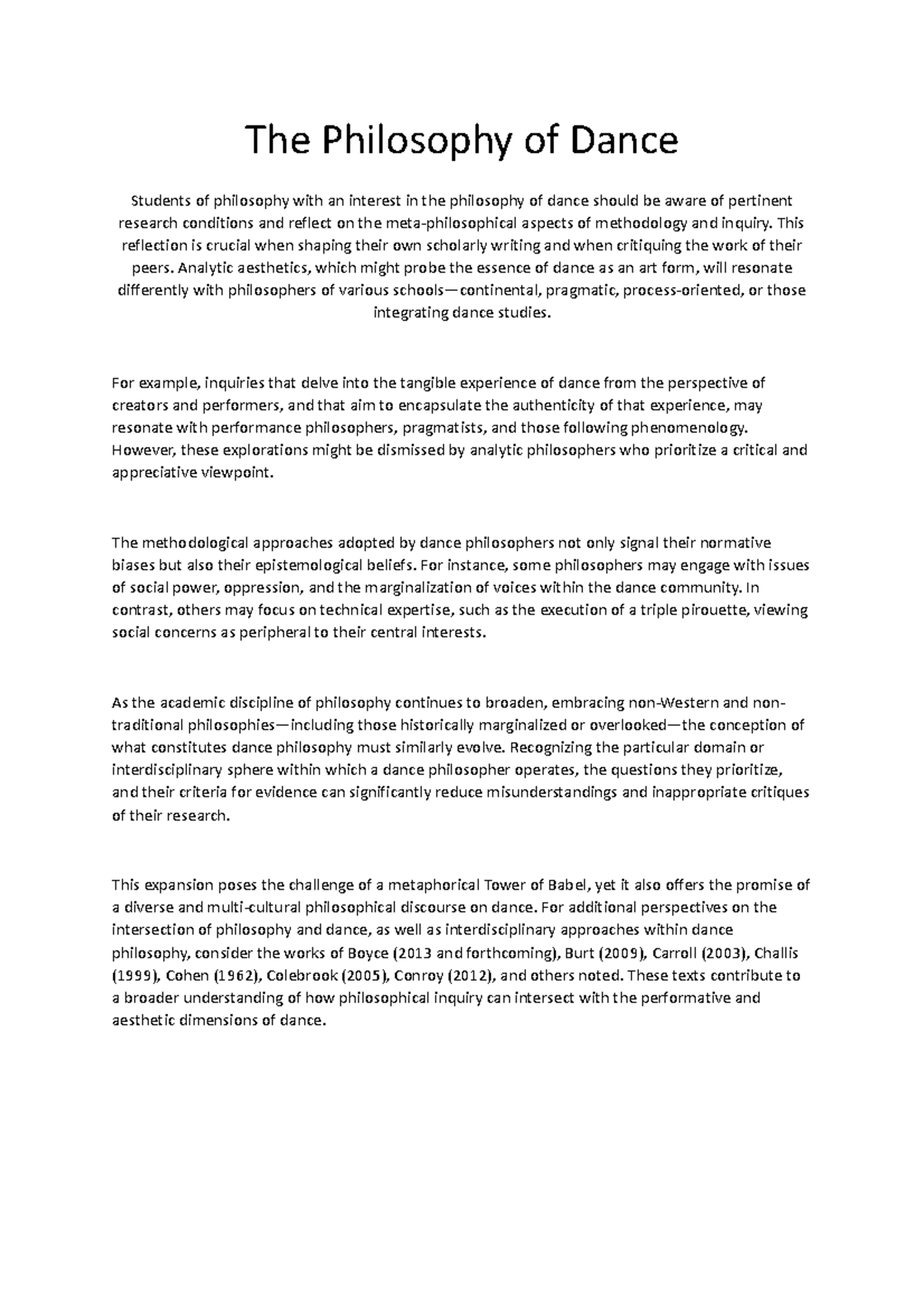 The Philosophy of Dance Grade 2 - The Philosophy of Dance Students of ...