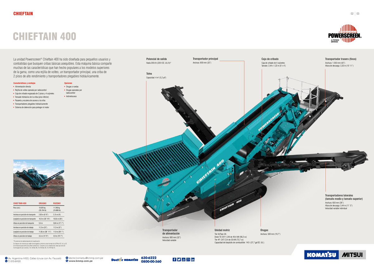 Powerscreen Screening Brochure 2017 ES Chieftain 400 - CHIEFTAIN ...