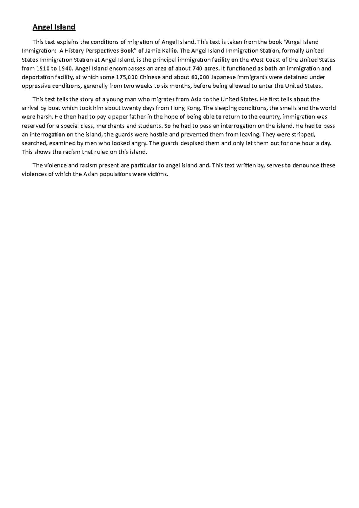 Witchcraft in fiction - Angel Island This text explains the conditions ...