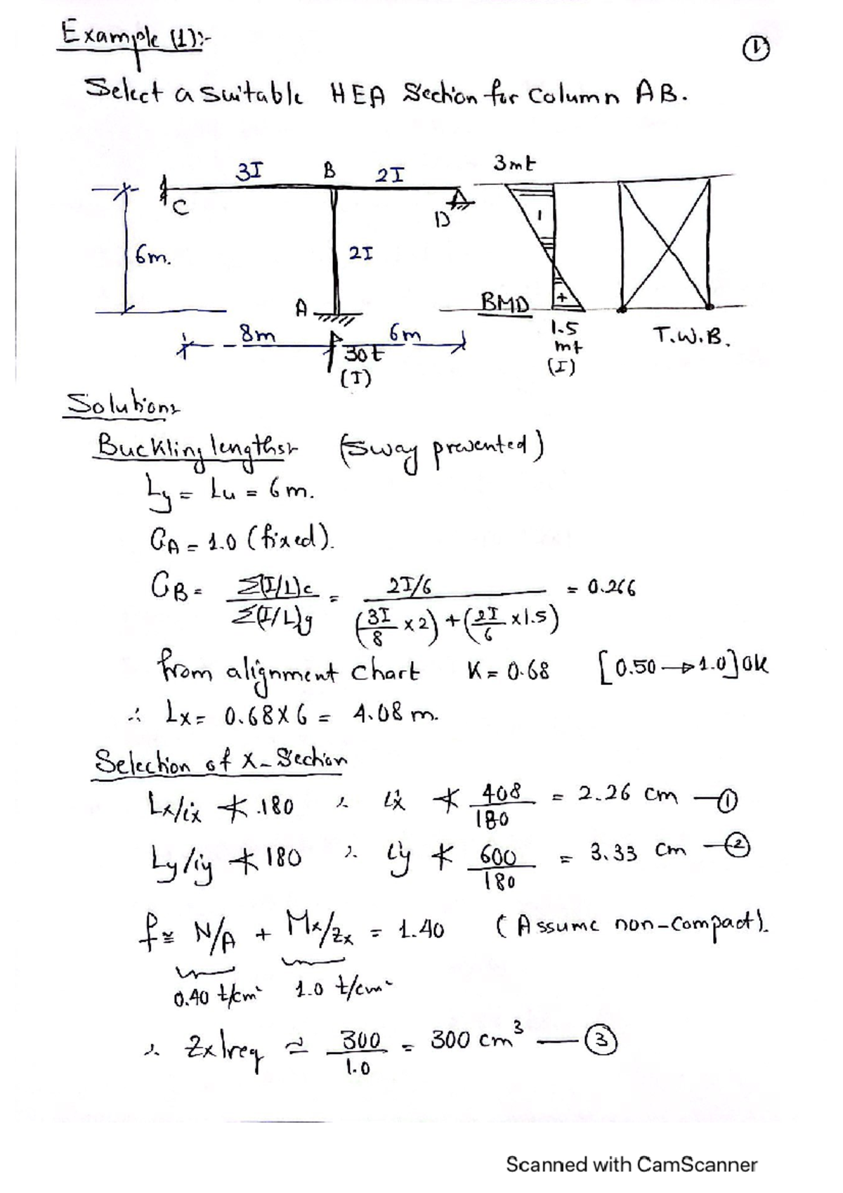 Beam column safar - It's design of steel members coarse - Example 1 ...