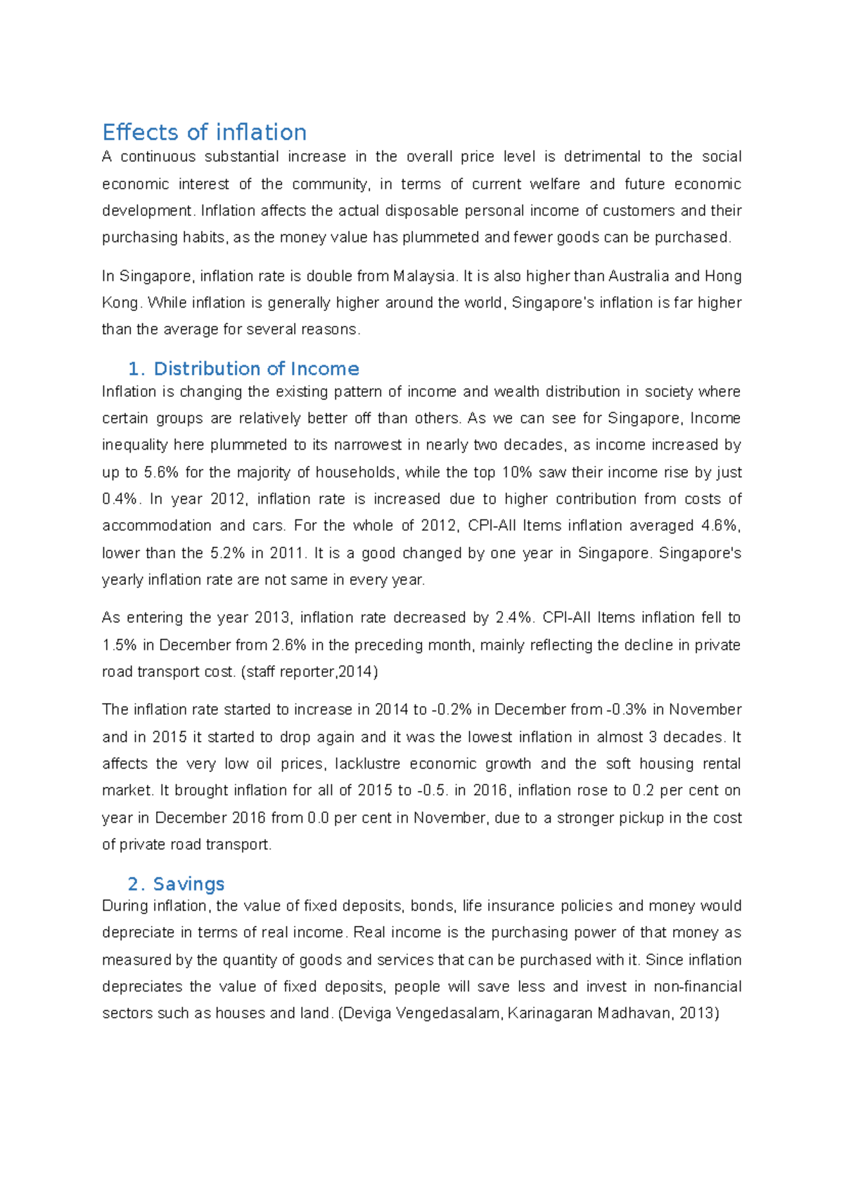 Effects of inflation assignment 120 employment issue - Effects of ...
