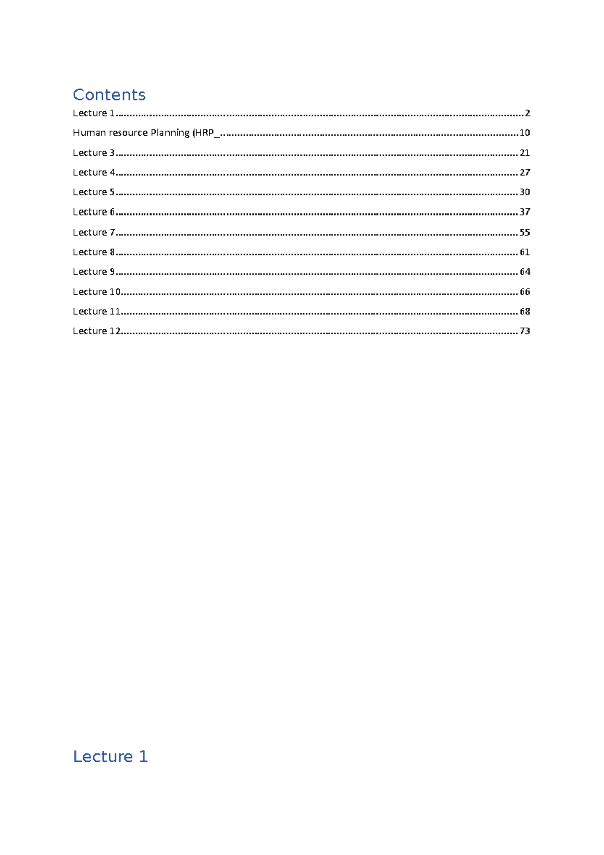 Final exam notes - Contents Lecture - Studocu