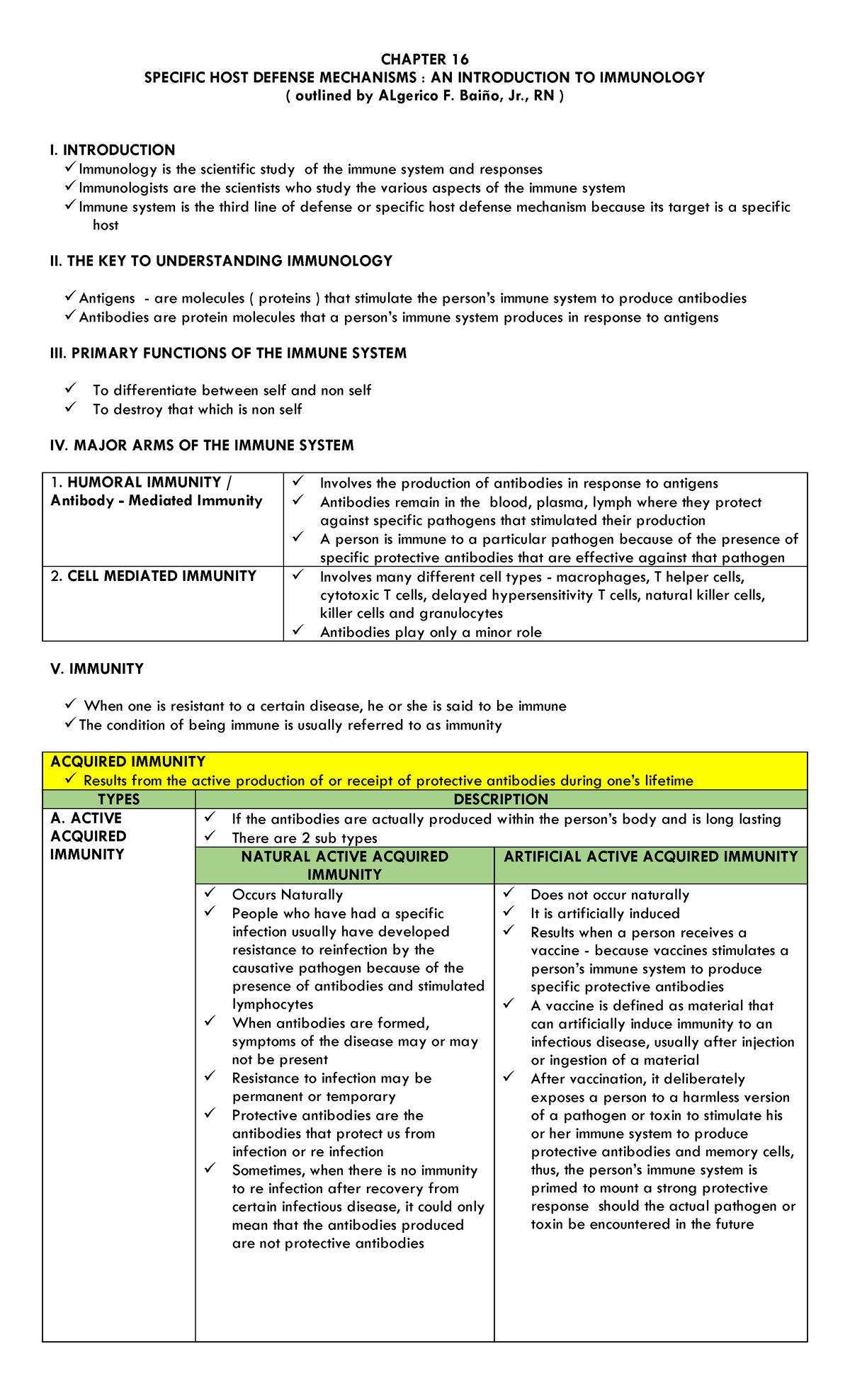 Lesson-8 - Lesson - CHAPTER 16 SPECIFIC HOST DEFENSE MECHANISMS : AN ...