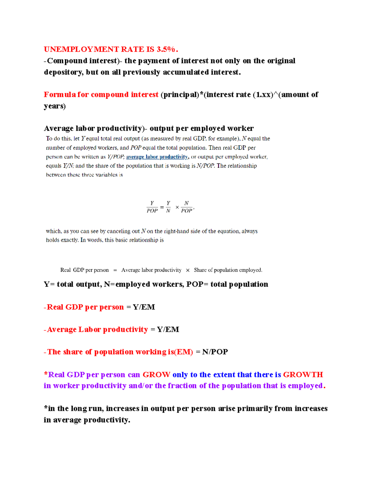 Econ 3 Chapter 19 - Principles of Economics - UNEMPLOYMENT RATE IS 3% ...
