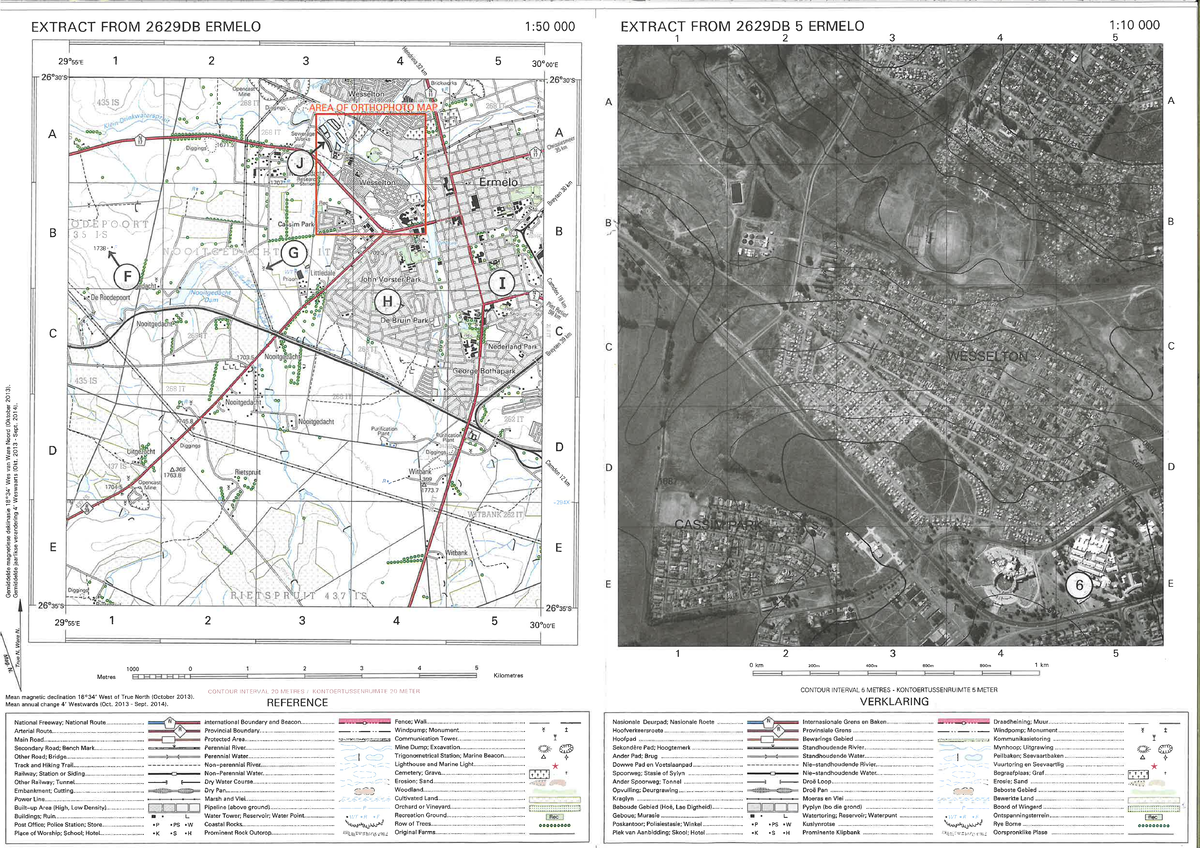 Ermelo Map - EXTRACT FROM 2629DB ERMELO 1:50 000 EXTRACT FROM 2629DB 5 ERMELO 1:10 000 1 2 3 4 5 ...