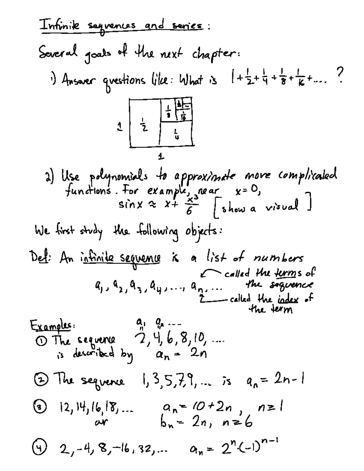 08 - Infinite sequences - MATH112 - Studocu