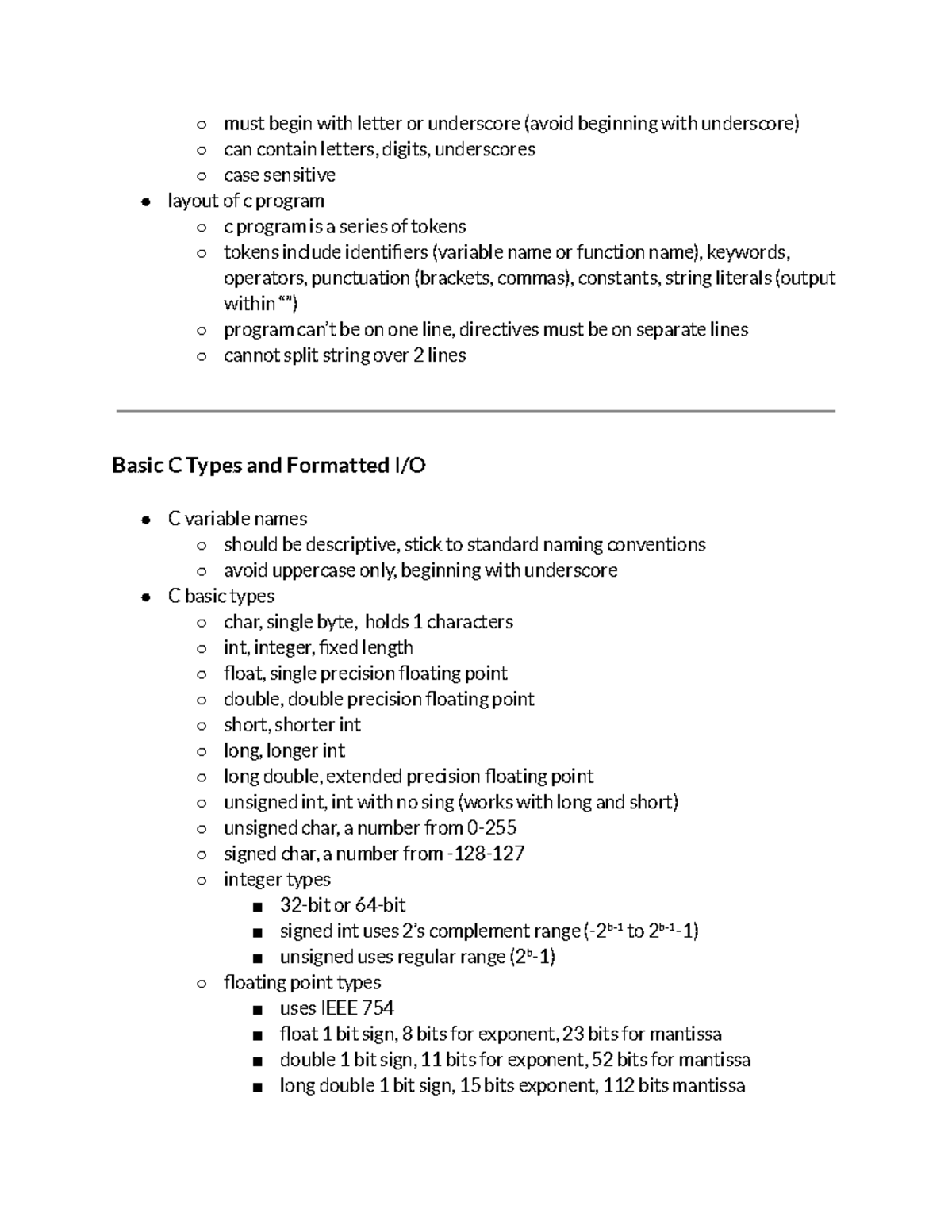 Compsci 2211 Notes 11 Cs 2211 Notes From Slides Must Begin With Letter Or Underscore Avoid 2416