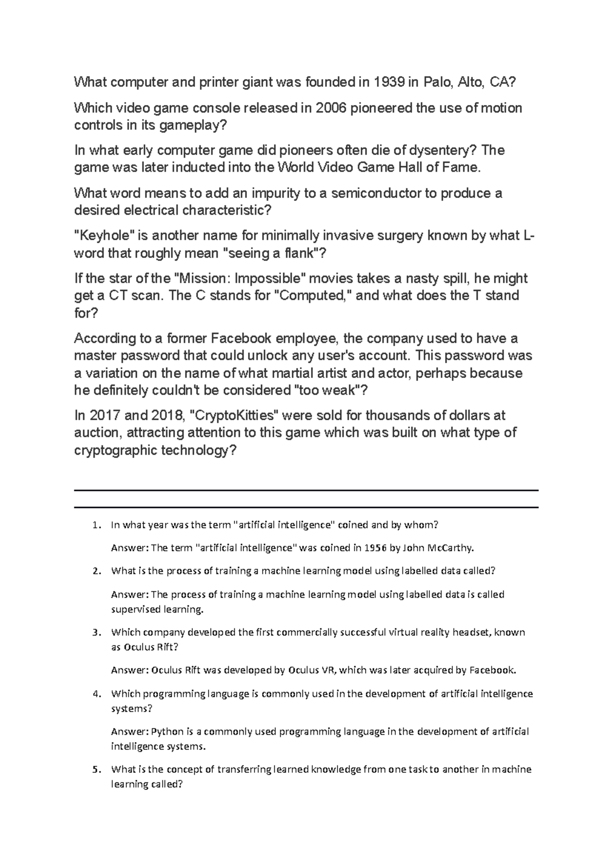 Technobuzz - self work - What computer and printer giant was founded in 1939 in Palo, Alto, CA ...