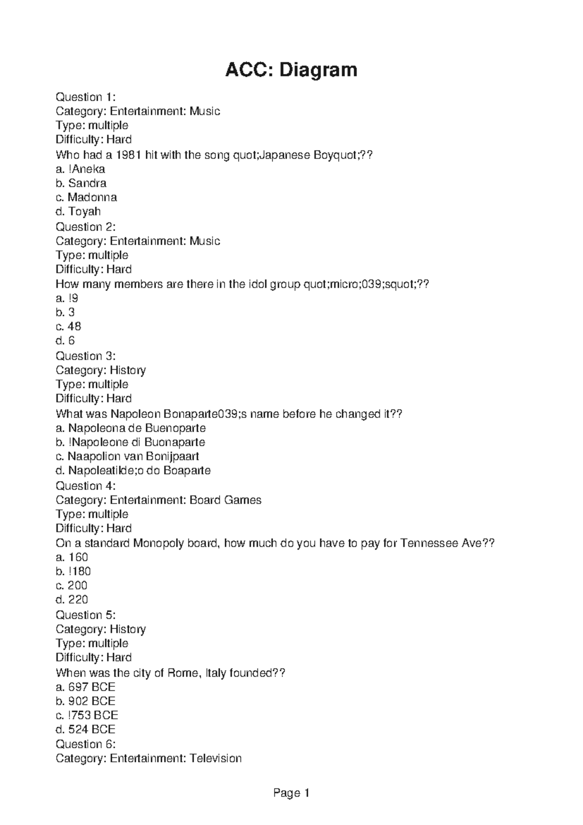 ACC147-Handout-2 - ACC147 - ACC: Diagram Question 1: Category ...