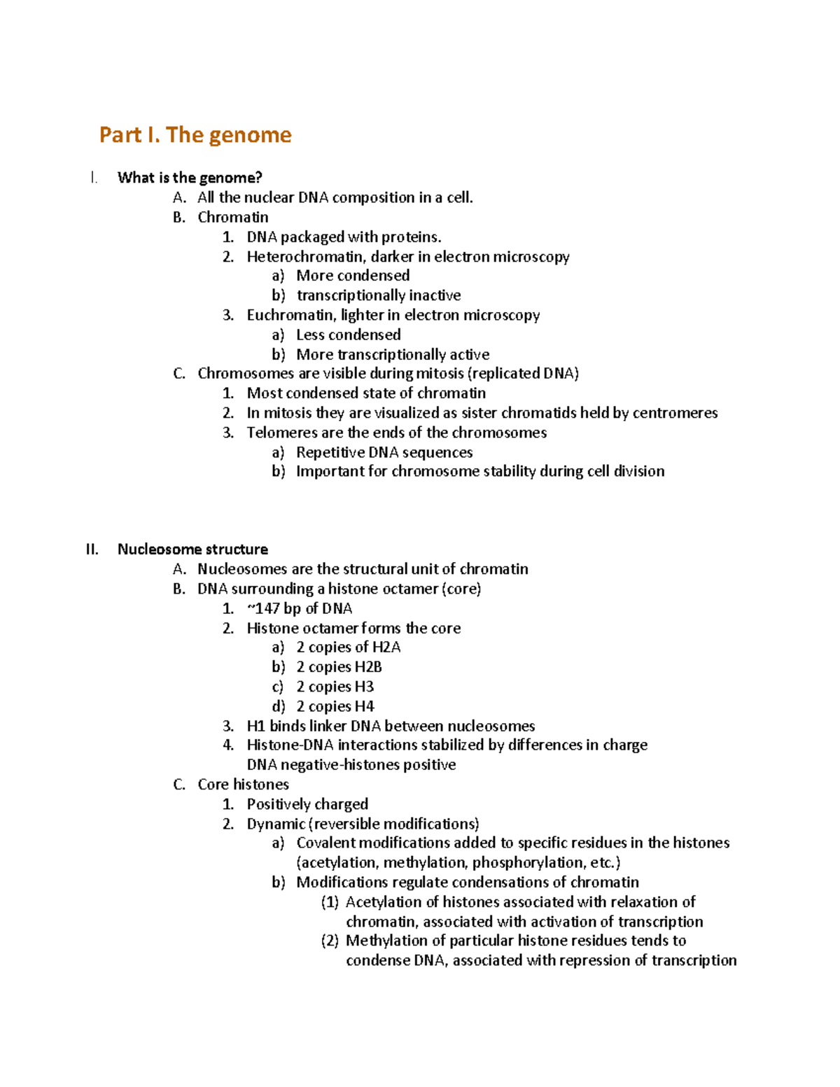 PART I The Cell as a Unit of Health and Disease - Part I. The genome I ...