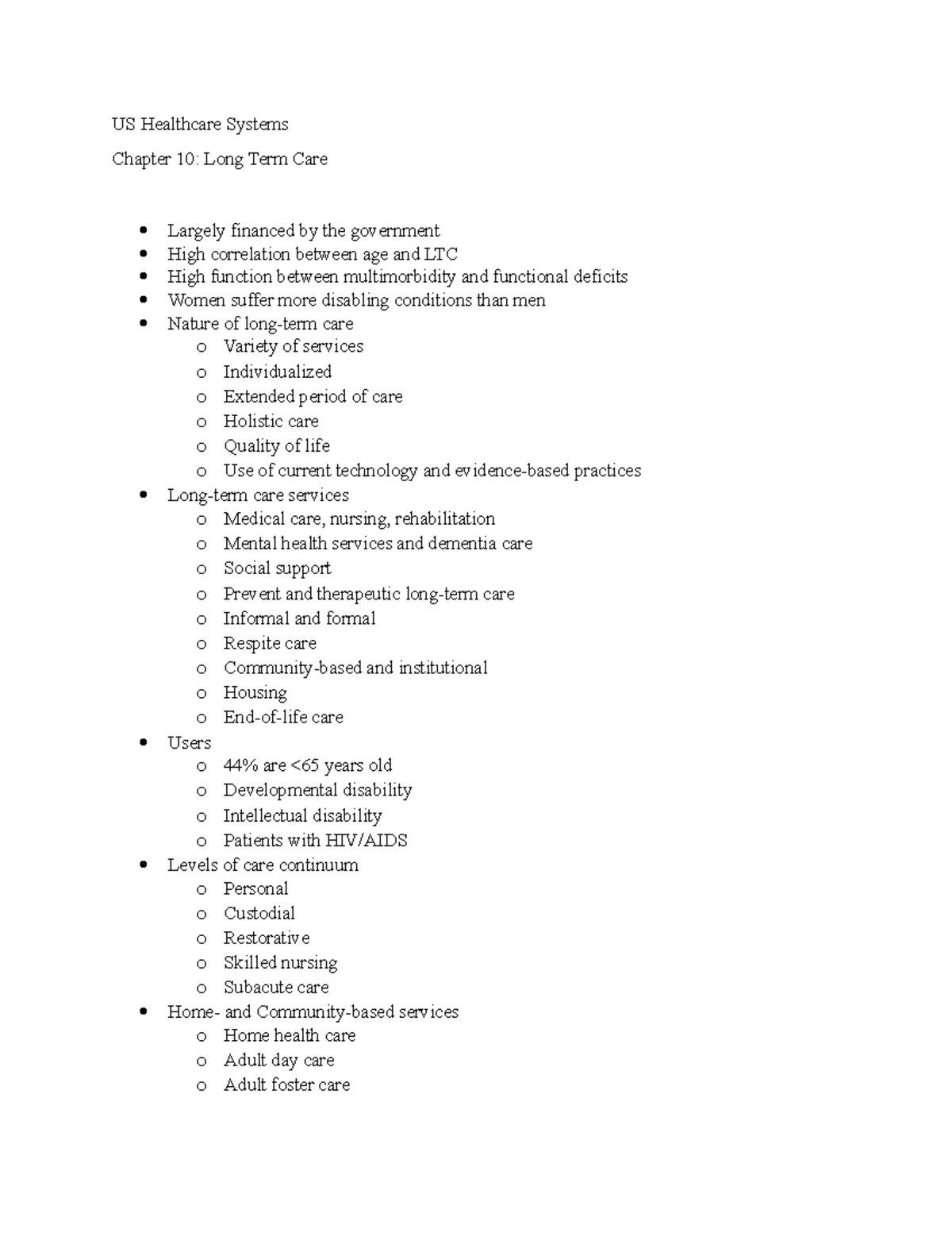 US Healthcare Systems Ch 10 US Healthcare Systems Chapter 10 Long us-healthcare-systems-ch-10-us-healthcare-systems-chapter-10-long