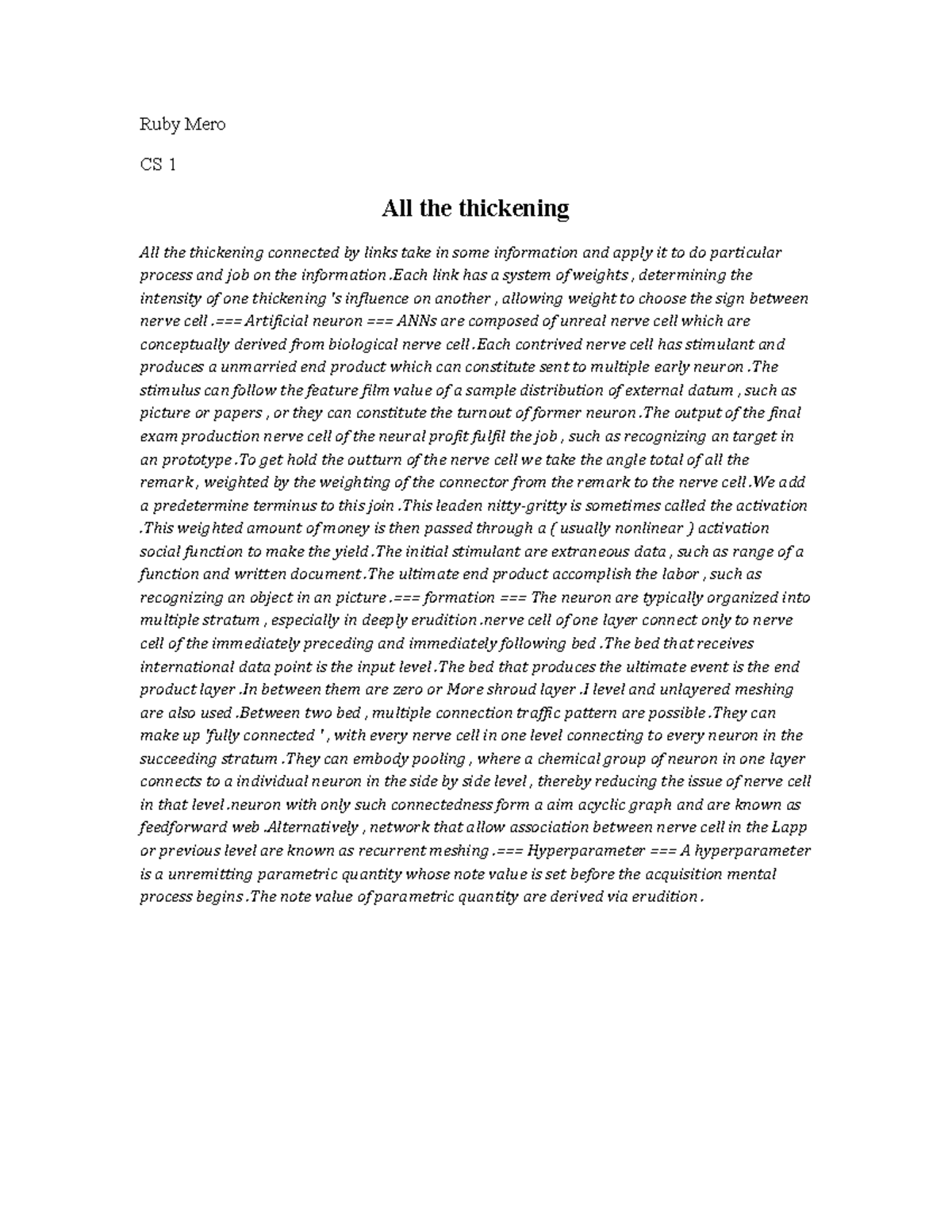 All the thickening - ai summary - Ruby Mero CS 1 All the thickening All ...