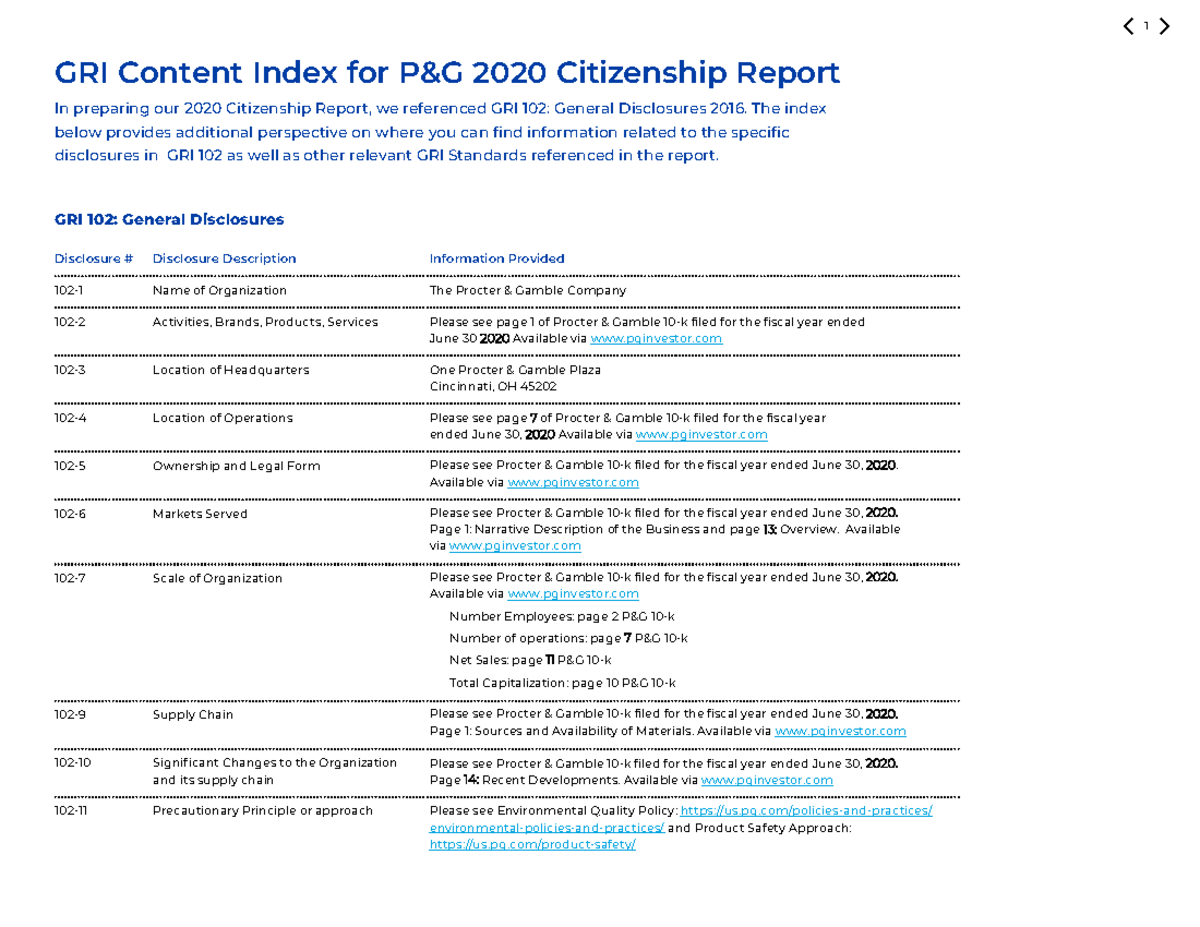 2020 GRI Index - Accounting Theory - Disclosure # Disclosure ...