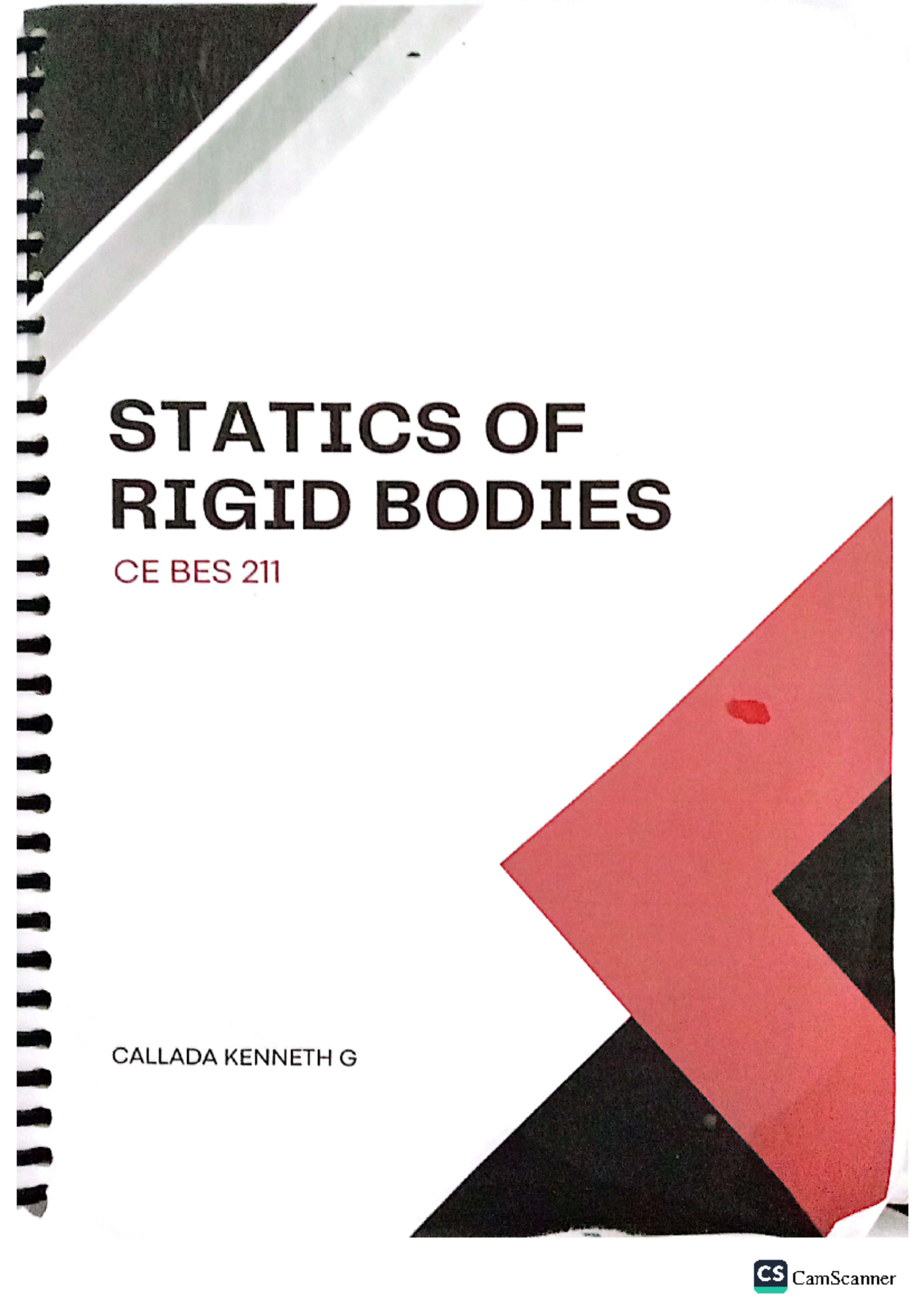 CE BES 211 - Statics OF Rigid Bodies - bs civil engineering - Studocu