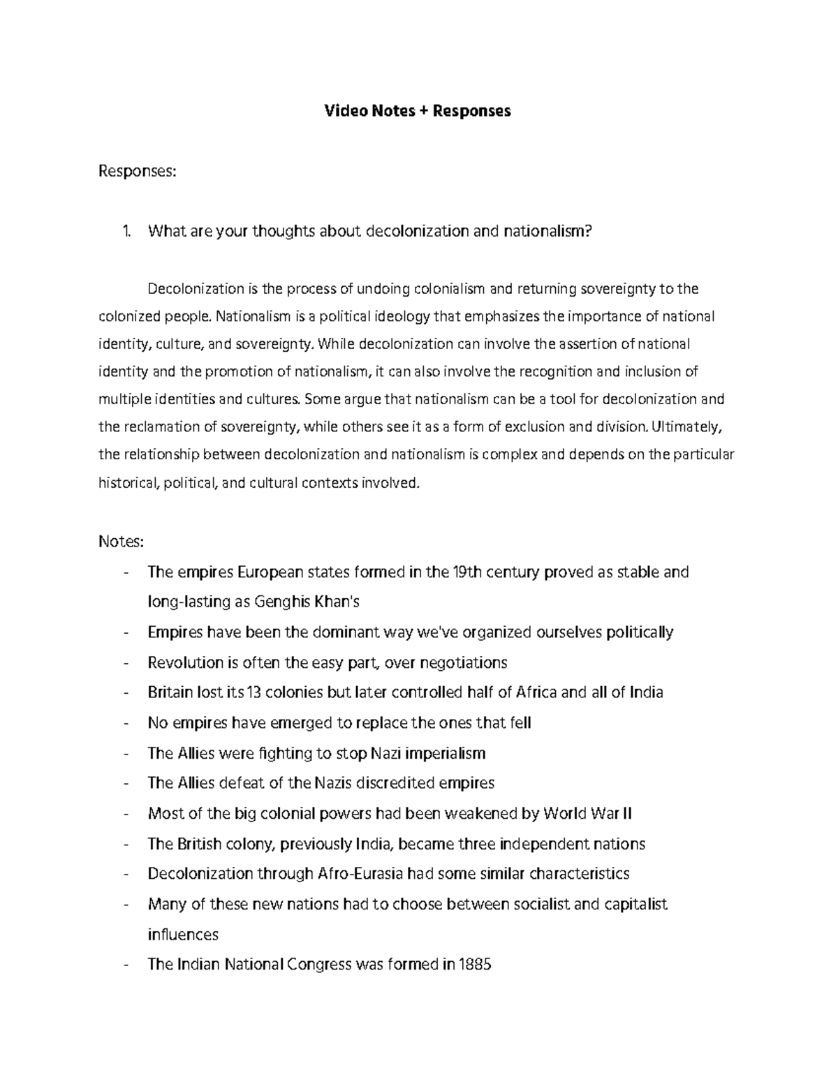 Adikkya Rahman - #18 VN Decolonization and Nationalism - Video Notes ...