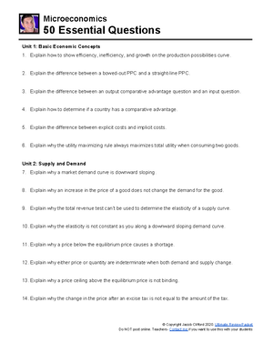 Micro Study Guide - Unit 5 - AP ® Microeconomics Unit 5: Factor Markets ...