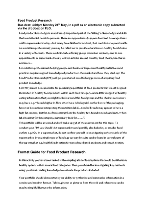 Sample Food product research content 2021 NUTD2102 - NUTD2102 FOOD ...