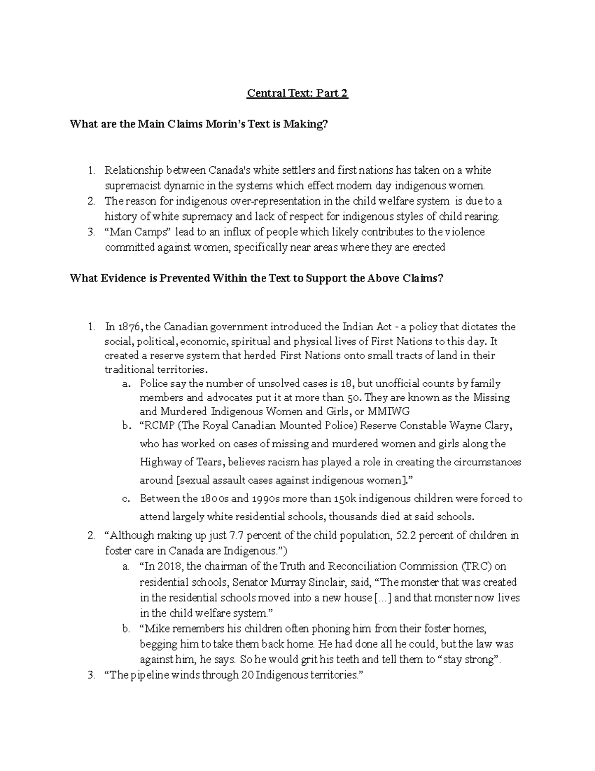 Central Text-Part 2 RWS 100 - Central Text: Part 2 What are the Main ...