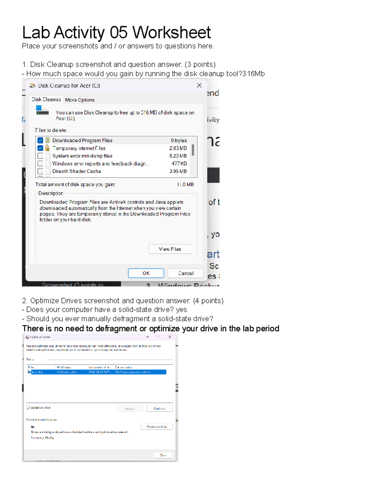 CST8118____lab5 - Lab Activity 05 Worksheet Place your screenshots and / or answers to questions ...